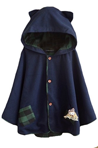 Aza Boutique Girl's Cute Button Down Tweed Cat Cape | ThatSweetGift