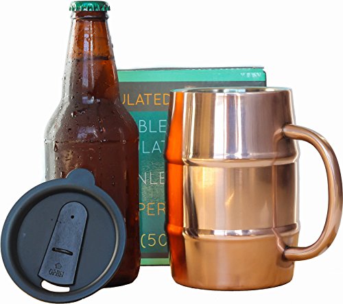 Pure Copper Insulated Beer Mug - Portable | ThatSweetGift