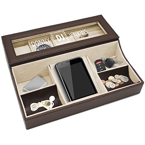 Personalized Leather Valet Tray Box | ThatSweetGift