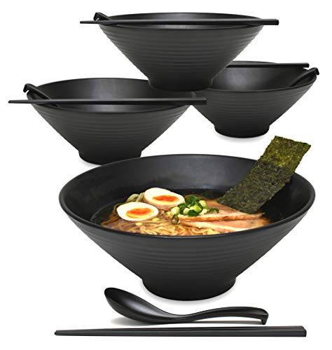 12 Pc Japanese Bowl Set With Spoon & Chosticks | ThatSweetGift